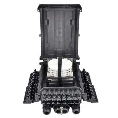 China Horizontal IP68 Pole Fiber Optic Socket Panel 155mm Ftth Fiber Optic Termination Box for sale