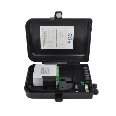 China Outdoor 85mm Fiber Optic Splitter Box PLC Two Tier 2 Input 16 Output Wall Mount for sale