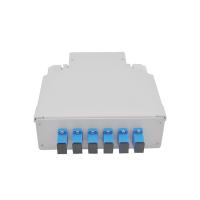 China Aluminum SC Duplex Din Rail Terminal Box Ftth 45.3 Mm 6 Core for sale