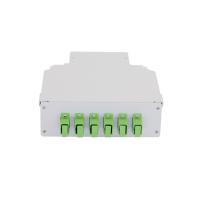 China Aluminum SC Duplex Din Rail Terminal Box Ftth 45.3 Mm 6 Core for sale