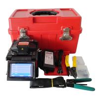 China FTTH Handheld Fiber Optic Fusion Splicer 6 Motors 4.3 Inch LCD 0.02dB Loss for sale