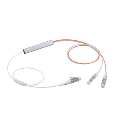 China OM2 1x2 Cable Fiber Optic PLC Splitter FTTH Ferrule Section for sale