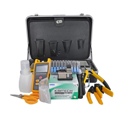 China 6S Cleaver Fiber Optic Tool Kit VFL 10mW Fiber Optic Cable Termination Kit for sale