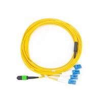 China MTP MPO to LC Fanout Fiber Patch Cord 24 Cores Multimode SM OM3 OM4 for sale