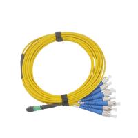 China MTP MPO to LC Fanout Fiber Patch Cord 24 Cores Multimode SM OM3 OM4 for sale