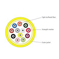 China OM3 Alarm Indoor Fiber Optic Cable G652D 2 Core Ftth Drop Cable for sale