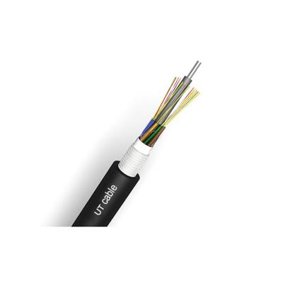China GYTA 2 Core Fiber Optic Cable 9.7mm PE Sheath Steel Wire Armored Outdoor FTTH Drop Cable for sale
