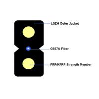 China 12 Core Armoured Fiber Optic Cable FTTH Drop LSZH G657A1 for sale