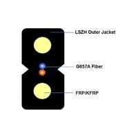 China 12 Core Armoured Fiber Optic Cable FTTH Drop LSZH G657A1 for sale