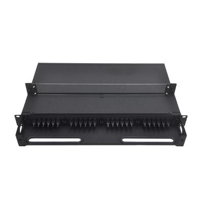 China 1U 19 Inch MPO MTP Patch Panel Cassette Type Rack Mounted Fixed 96 Cores Fiber Optic for sale
