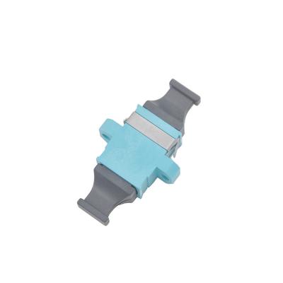 China Aqua MPO to LC Adapter OM3 Mounting Flange Fiber Optic Adapter 0.2dB for sale