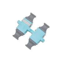 China Aqua MPO to LC Adapter OM3 Mounting Flange Fiber Optic Adapter 0.2dB for sale