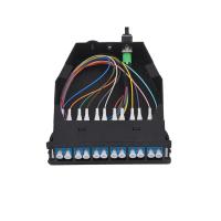 China OM3 MPO Patch Cord MTP LC 12 Fibers LGX Box Duplex Standard Connector for sale