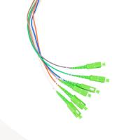 China Waterproof Multimode Fiber Pigtail OM1 7.0mm TPU Jacket LC SC FC ST Connector for sale