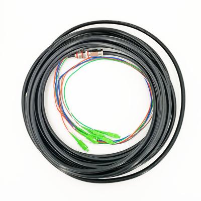 China Waterproof Multimode Fiber Pigtail OM1 7.0mm TPU Jacket LC SC FC ST Connector for sale