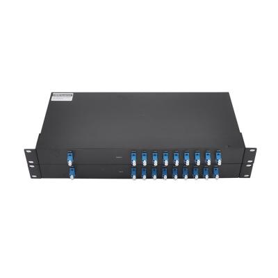 China FTTH 16 Channel DWDM MUX DEMUX 1U Rack Mount Low Insertion Loss 5.5dB Duplex LC for sale