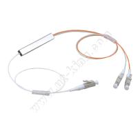 China FTTH OM3 1x2 Steel Tube PLC Splitter 1260-1650nm Low Insertion Loss for sale