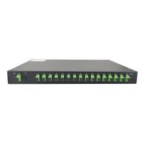 China 1x16 1U Rack Mount Fiber Optic PLC Splitter For Telecommunication for sale