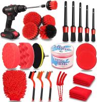 China PP Microfiber 24PCS Car Detailing Brush Set 17 Inch for sale