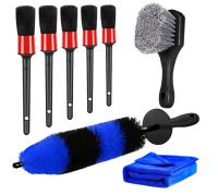 China Nylon 8Pcs Car Detailing Brushes Kit For Washing Wheels Interior Exterior for sale