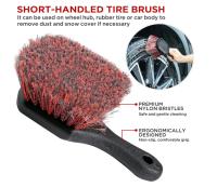 China Red Color Car Detailing Brushes Kit For Washing Wheels 8 Pcs for sale