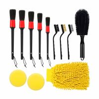 China 12 Pieces Car Cleaning Brush Set Includes Car Wash Mitt Rim Brush for sale
