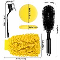 China 12 Pieces Car Cleaning Brush Set Includes Car Wash Mitt Rim Brush for sale