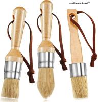 China 3 Pieces Chalk And Wax Paint Brushes White Bristles For Wood Furniture for sale