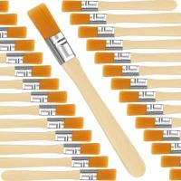China 30 Piece Nylon Bristles Flat Paint Brush Set 13.5 Cm Long With Wood Handle for sale