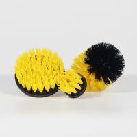 China PP Yellow Bristle 3PCS Drill Brush Attachment Set Black Base for sale