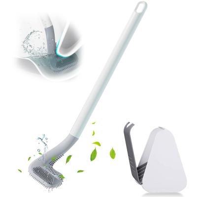 China Deep Cleaning Removable Golf Toilet Brush Set With Long Handle for sale