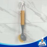 China Kitchen Dish Brush With Bamboo Handle Pans Pots Sink Cleaning for sale