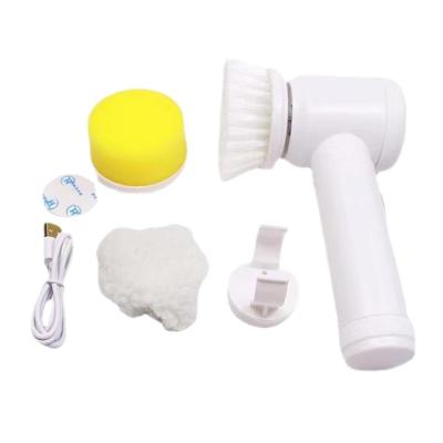 China 5 In 1 Multifunctional Cleaning Brush  With 3 Replacement Brush Heads for sale