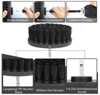 China Black Color Drill Brush Attachment Set 7 Pieces Customized for sale