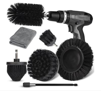 China Black Color Drill Brush Attachment Set 7 Pieces Customized for sale
