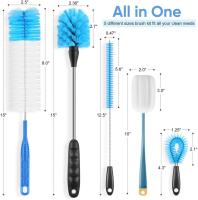 China Long Handle Bottle Cleaner Brush Set 5 Pack PP Material for sale