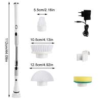 China Rotating 4 Heads Electric Spin Scrubber Adjustable Extension Handle For Tile for sale