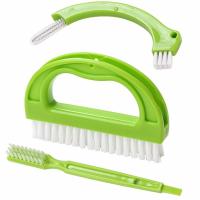 China OEM Tile Cleaning Grout Scrubber Brush Set 5.5in 3 In 1 With Handle for sale