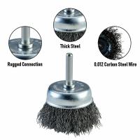 China Stripping 2 Inch Wire Wheel Brush 50mm 6mm Rod Knotted Cup for sale