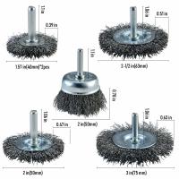 China Stripping 2 Inch Wire Wheel Brush 50mm 6mm Rod Knotted Cup for sale