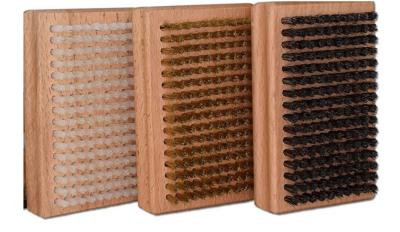 China 3x4.5in Snowboard Ski Wax Brush Kit 8mm Horsehair Bristles for sale