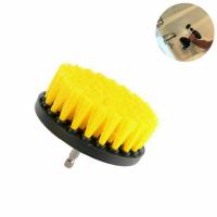 China 3pcs Yellow Drill Scrubber Brush 3.5in for sale