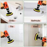 China 4 Inch Drill Power Brush Tile Scrubber Scouring Pads Cleaning Kit for sale