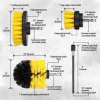 China 4 Pieces Drill Brush Attachment Set with Extension rob For Cleaning Grout,Wheel,Tub,ect for sale