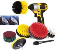 China Drill Brush Power Scrubber Brush Cleaning Kit 10Pcs Drill Brush Attachment for sale