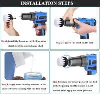 China 5 pieces drill brushes attachment cleaning brush rim brush scrubber cleaning brush kit for sale
