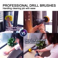 China 18 pc Drill Brush Attachment Set with 4 inch cloth Power Scrubber cleaning Brush for sale