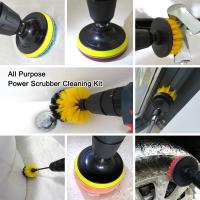 China 18 pc Drill Brush Attachment Set with 4 inch cloth Power Scrubber cleaning Brush for sale