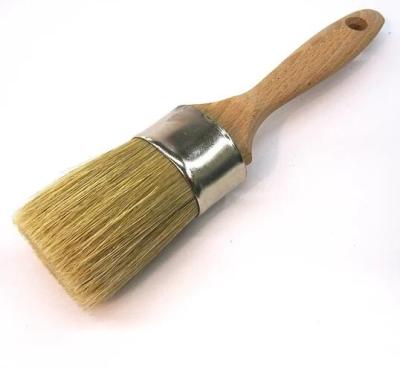 China Diameter 2in Large Oval Paint Brush Pure Bristle For Cabinets 20.5cm Long for sale