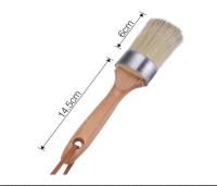 China Diameter 2in Large Oval Paint Brush Pure Bristle For Cabinets 20.5cm Long for sale